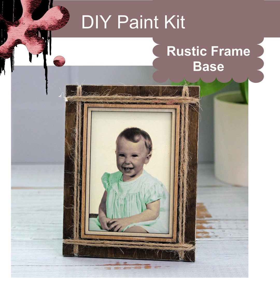Rustic Picture Frame for Inserts, DIY Wood Project, Tiered Tray Decor ...