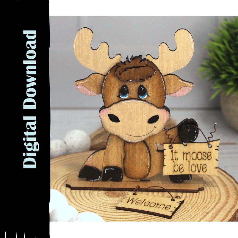 Wood Moose Download Pattern - Etsy