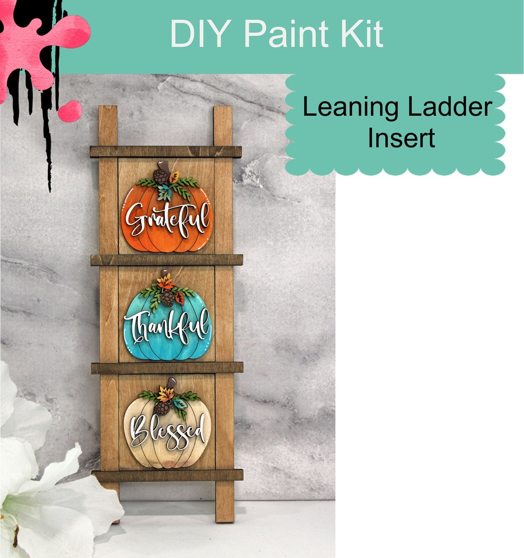 Leaning Ladder Insert, DIY Wood Project, Tiered Tray Decor, DIY ...