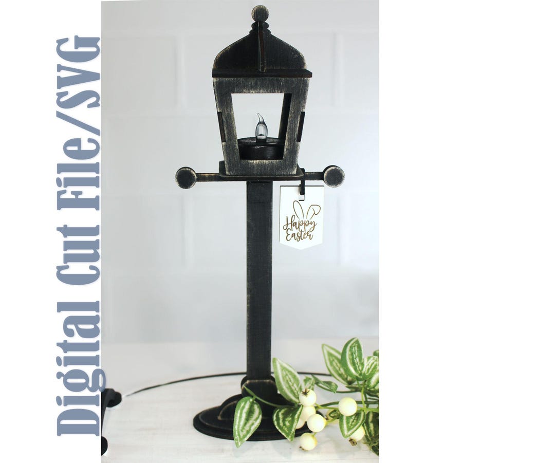 3D Lamp Post Sign Holder, Laser Cut File SVG (digital Download) - Etsy
