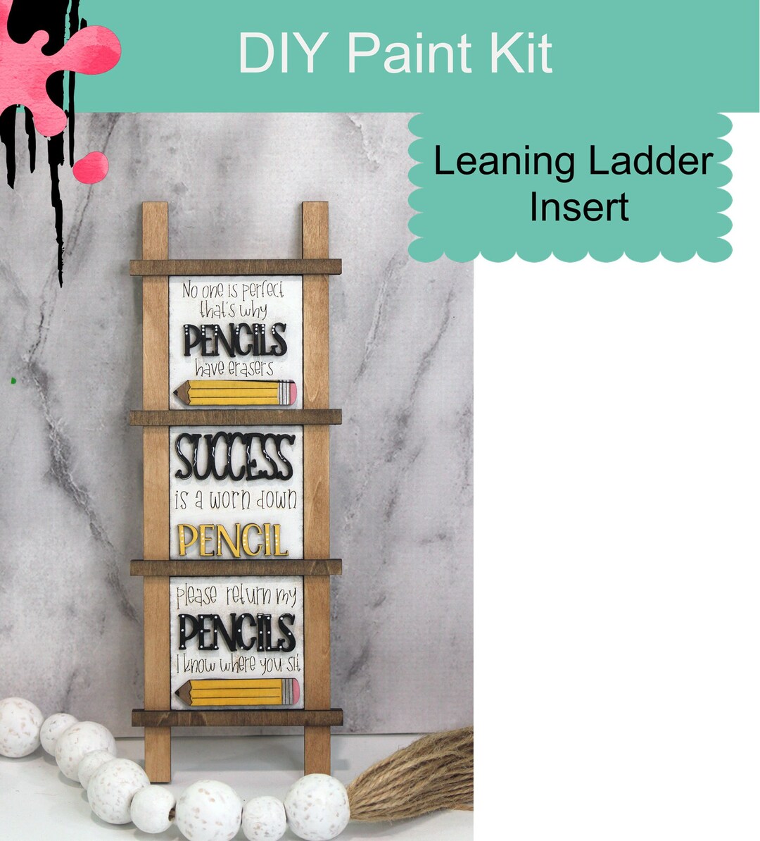 Leaning Ladder Insert, DIY Wood Project, Tiered Tray Decor, DIY ...