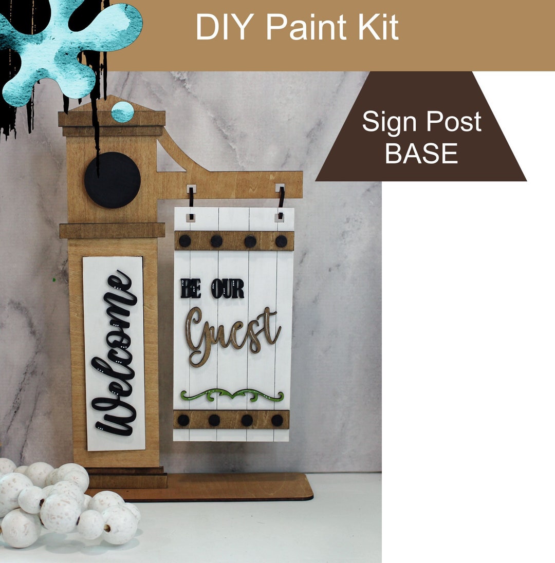 Sign Post Base for Inserts, DIY Wood Project, Tiered Tray Decor, DIY ...