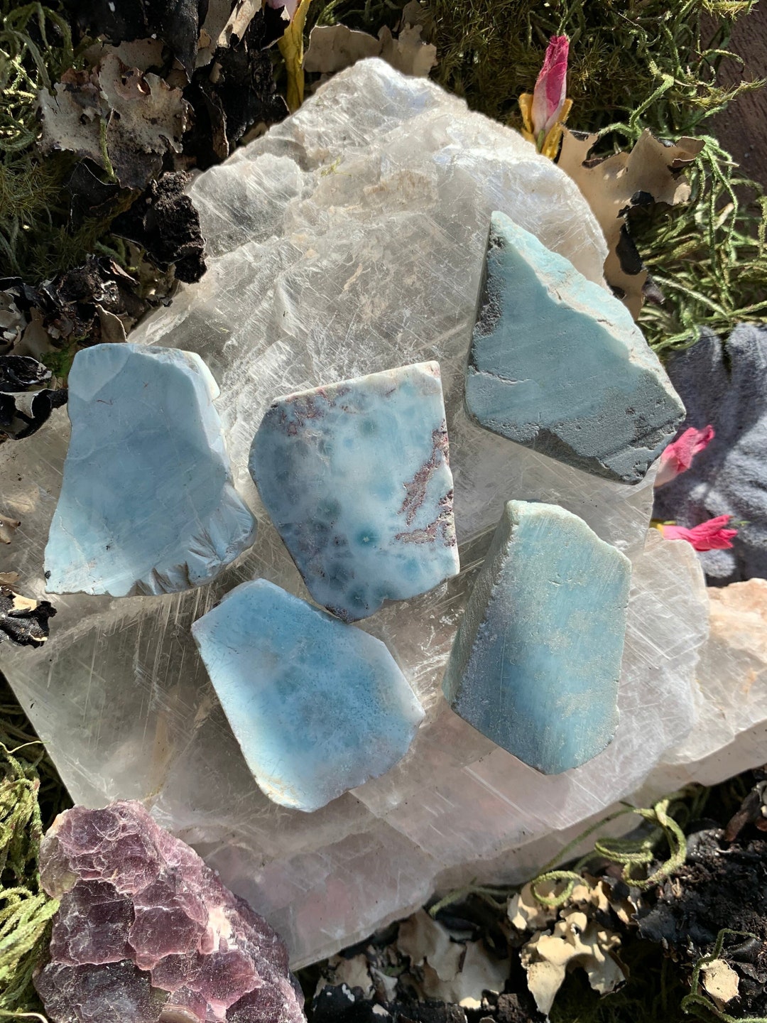 Larimar the Atlantis Stone Natural Slab, One-side Polished: Rare and ...