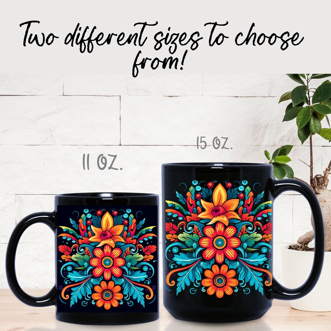 Ojibwe Floral Mug, Traditional Native American Flower Mug, Ojibwe ...