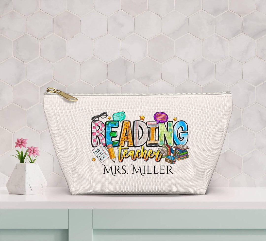 Reading Teacher Gift Personalized Reading Teacher Bag Thank You Gift ...