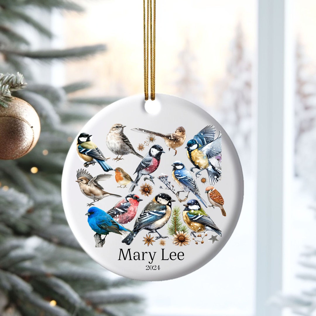Bird Watching Gift Bird Ornament Personalized Cardinal Ornament Bird ...