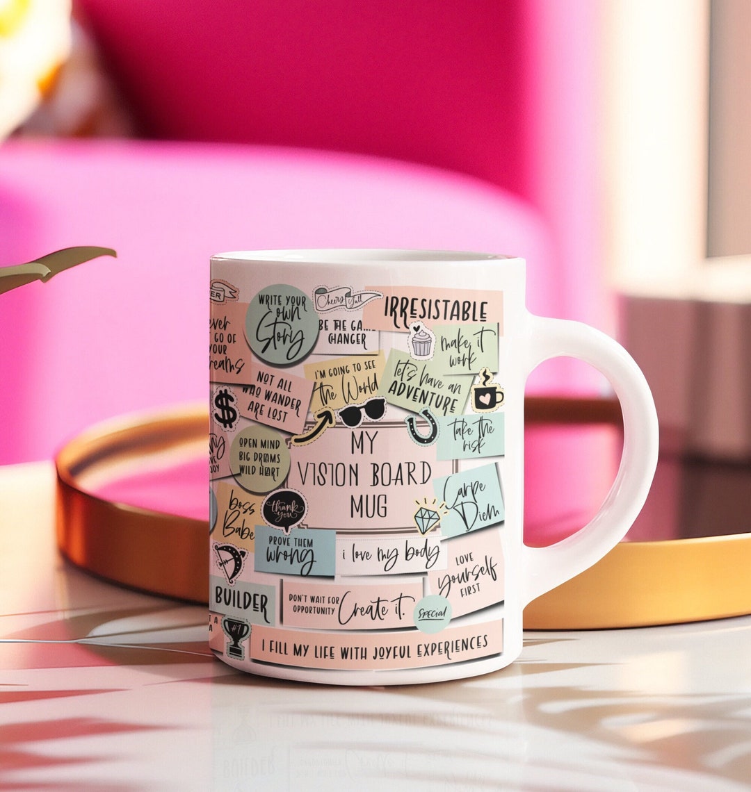 Daily Reminders Mug, Vision Board Mug Positive Affirmation Mug, Self ...