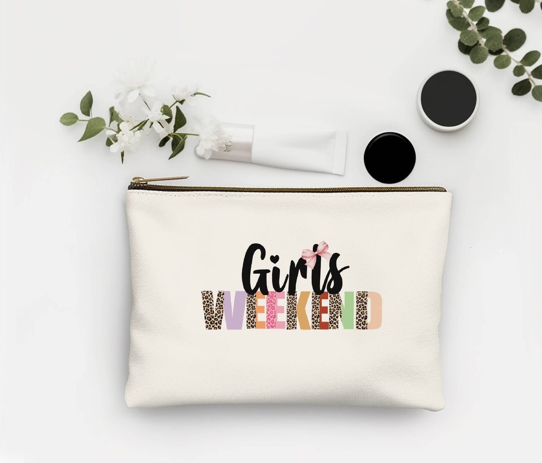 Personalized Girls Trip Gift Girls Weekend Makeup Bag Girls Weekend ...
