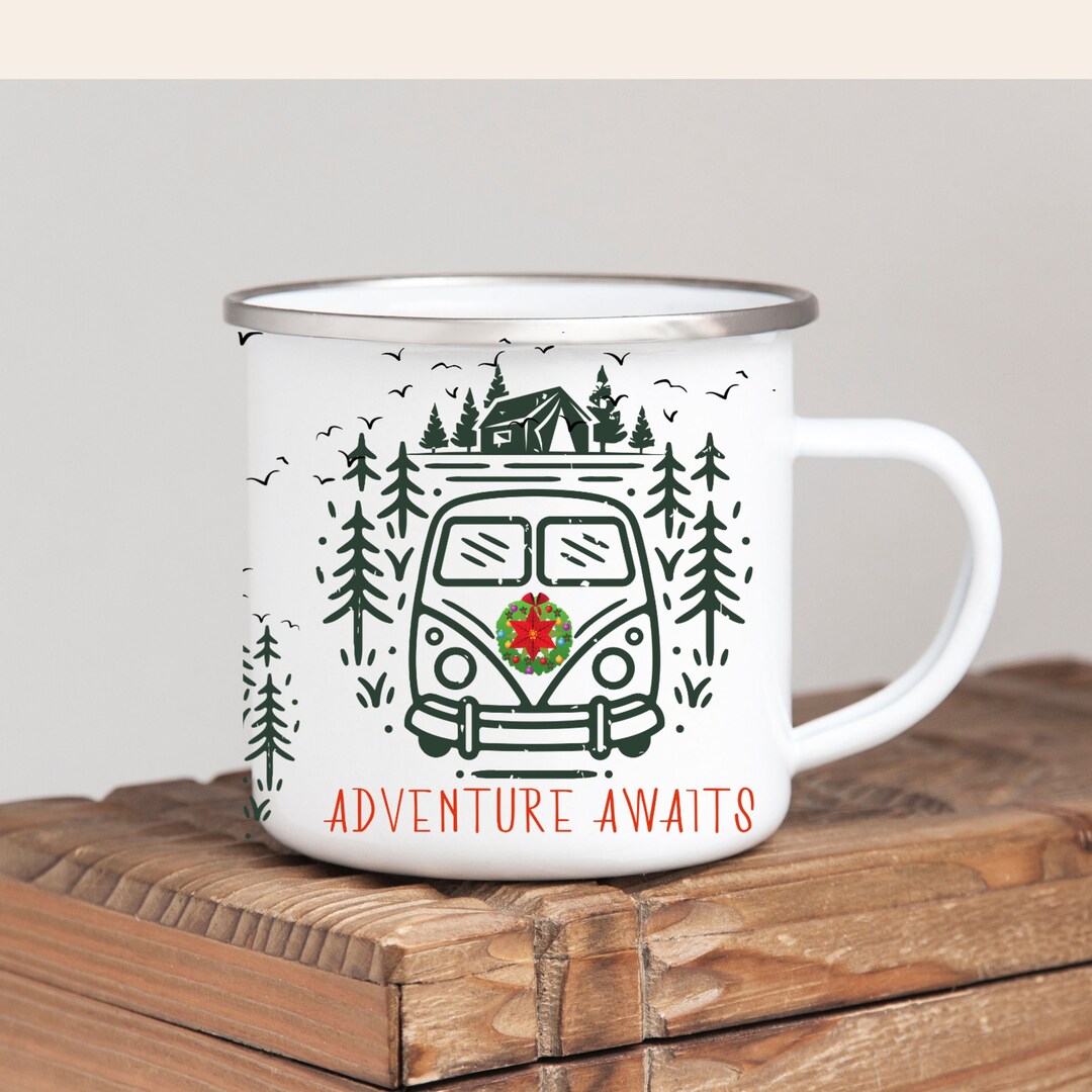 Adventure Awaits Camp Mug, Grentree Mug, Adventure Mug, Campfire Mug ...