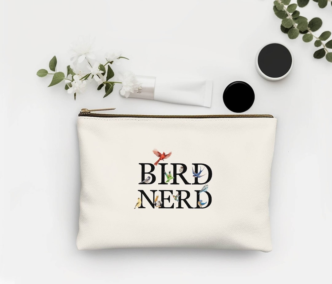 Bird Nerd Bird Watching Personalized Makeup Bag Bird Gift for Bird ...