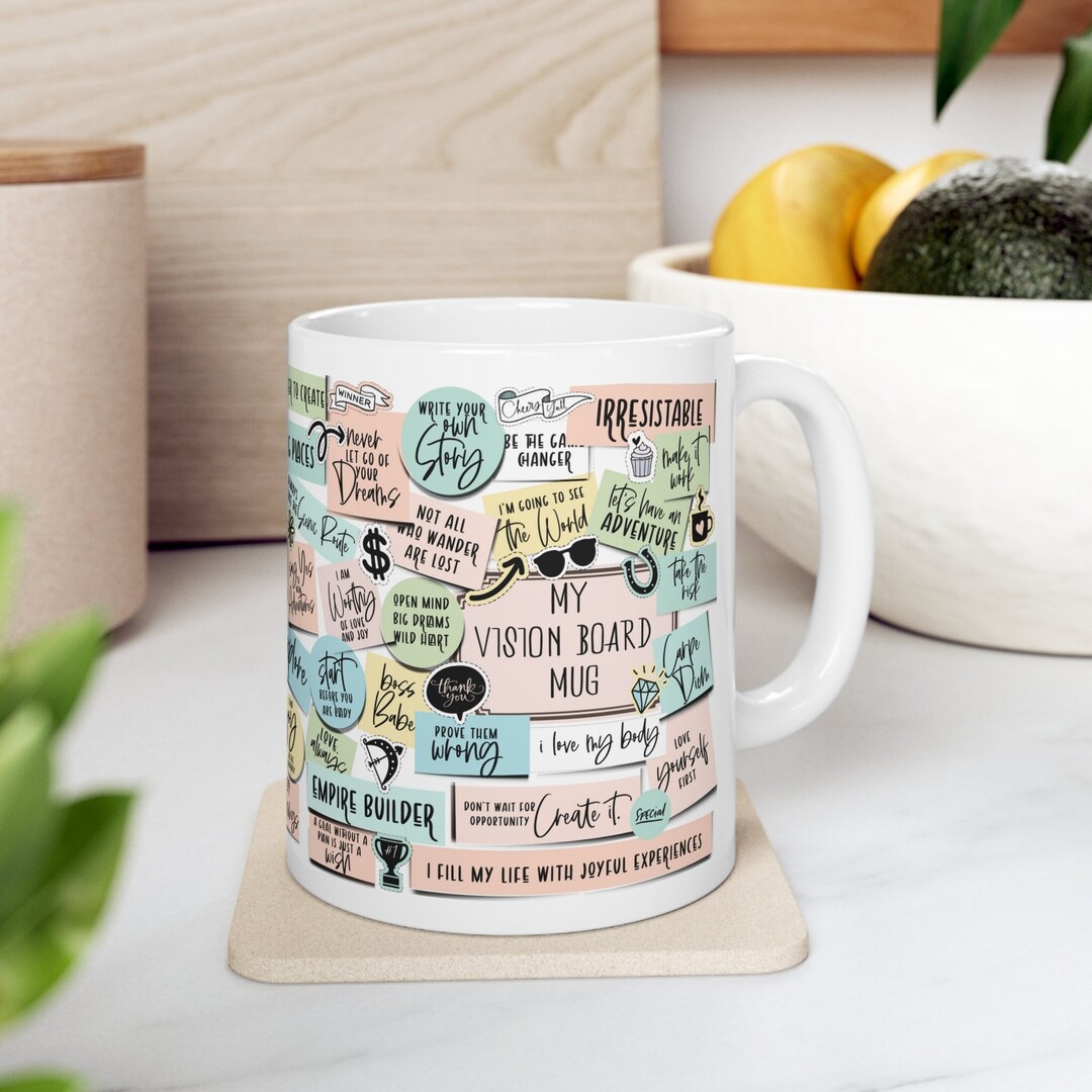Vision Board Mug, Daily Reminders Mug, Positive Affirmation Mug, Self ...