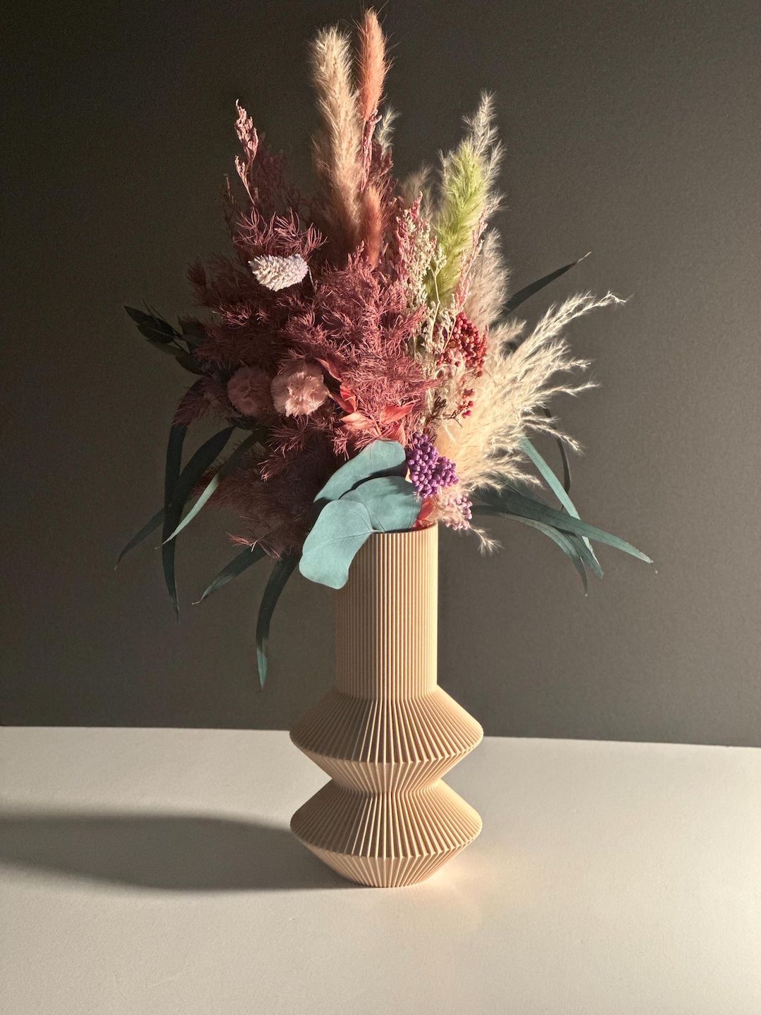 DOUBLE STACK Luxury Dry Vase 3D Printed Flower Vase Biodegradable Dry ...