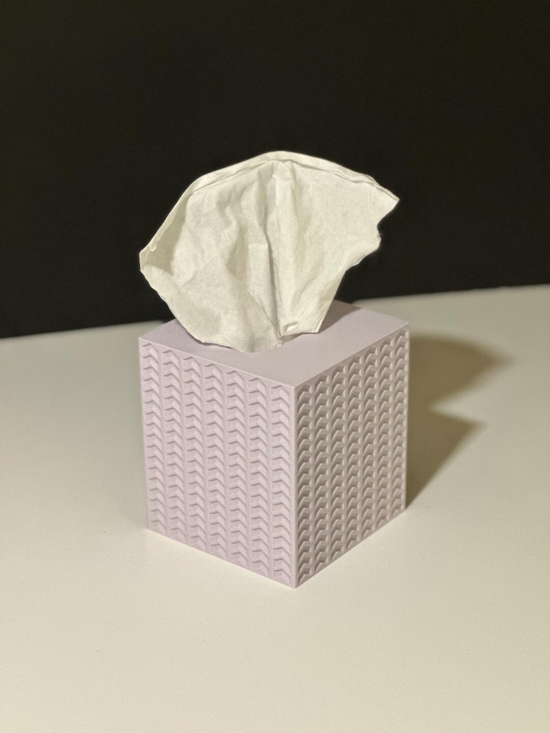 Chevron Tissue Box Cover: Minimalist 3D Printed PLA Decor - Etsy