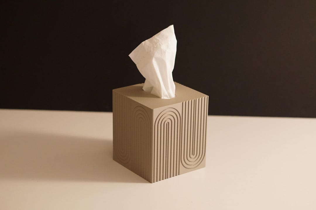 Modern 3D Printed Tissue Box Cover: Minimalist Home Decor - Etsy