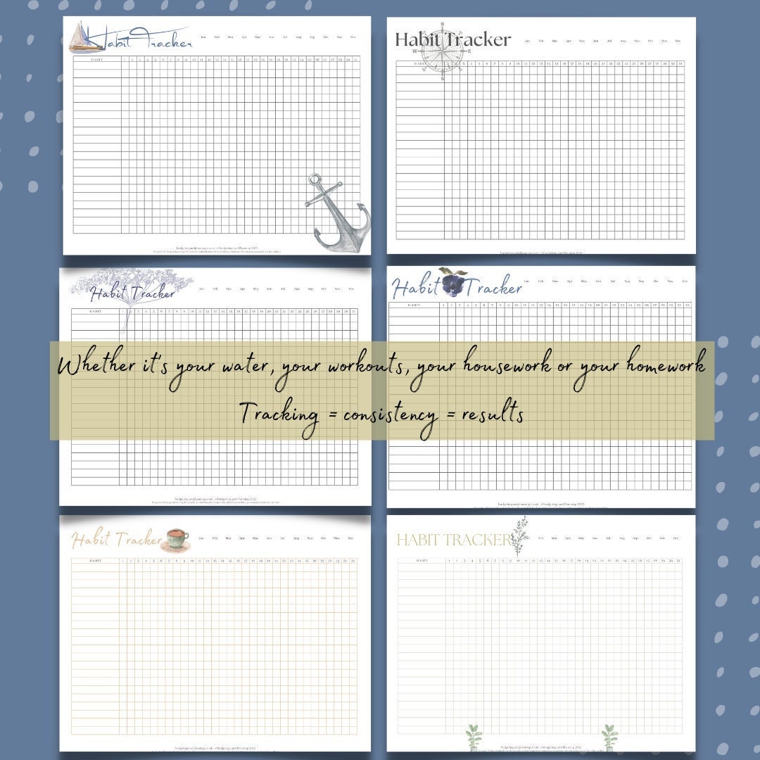 Consistency Habit Tracker Family Organiser Routine Planner - Etsy