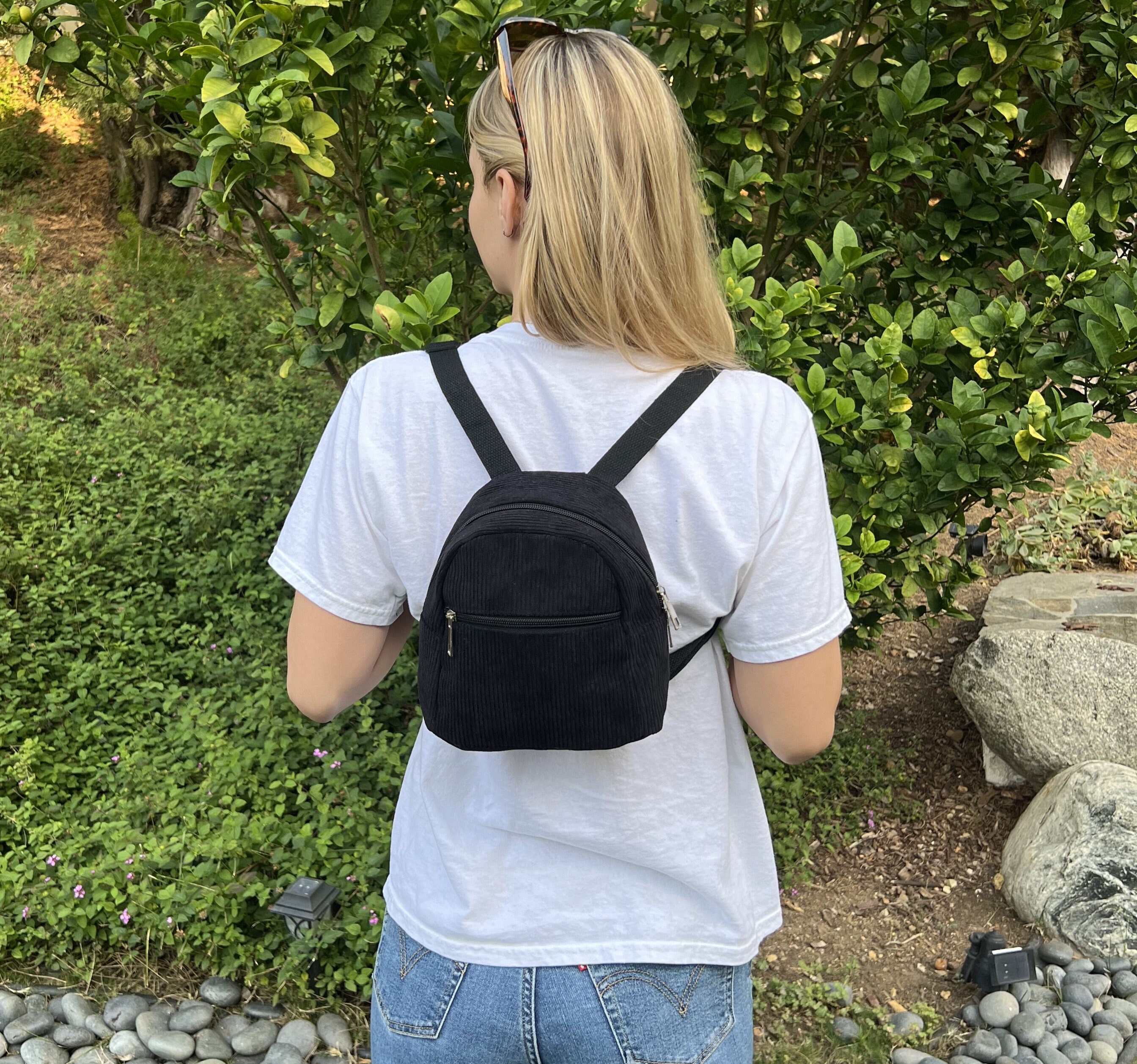 Black Mini Backpack Mini Backpack Purse Small Black Backpack Little ...