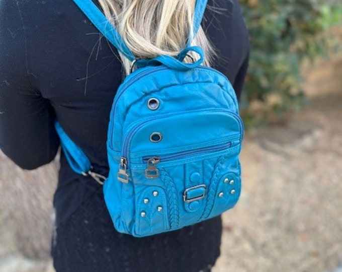 Leather Mini Backpack Purse | Small Leather Backpack Purse | Small ...