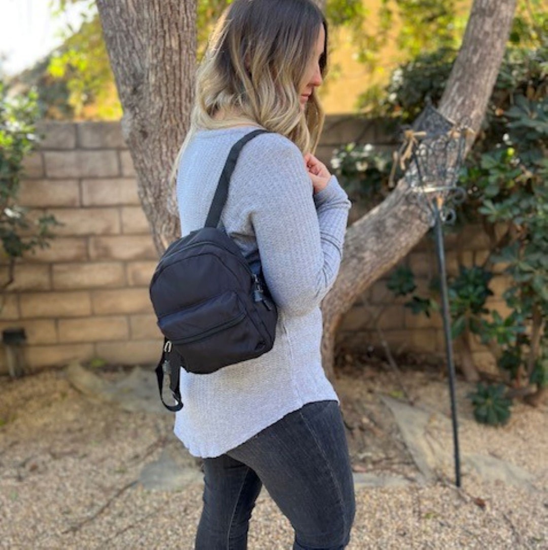 Mini Black Backpack Cute Small Backpack Small Travel Backpack Small ...