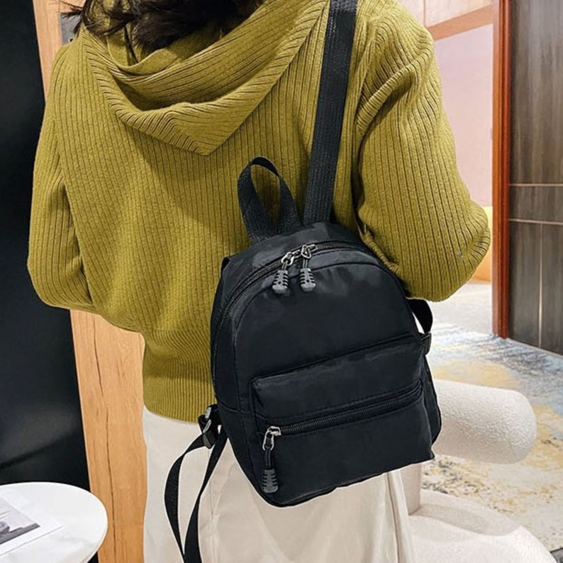 Mini Black Backpack Cute Small Backpack Small Travel - Etsy