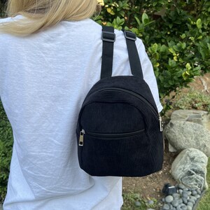Mini Black Backpack, Mini Backpack Purse, Small Black Backpack, Little ...