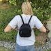 Black Mini Backpack Mini Backpack Purse Small Black Backpack Little ...