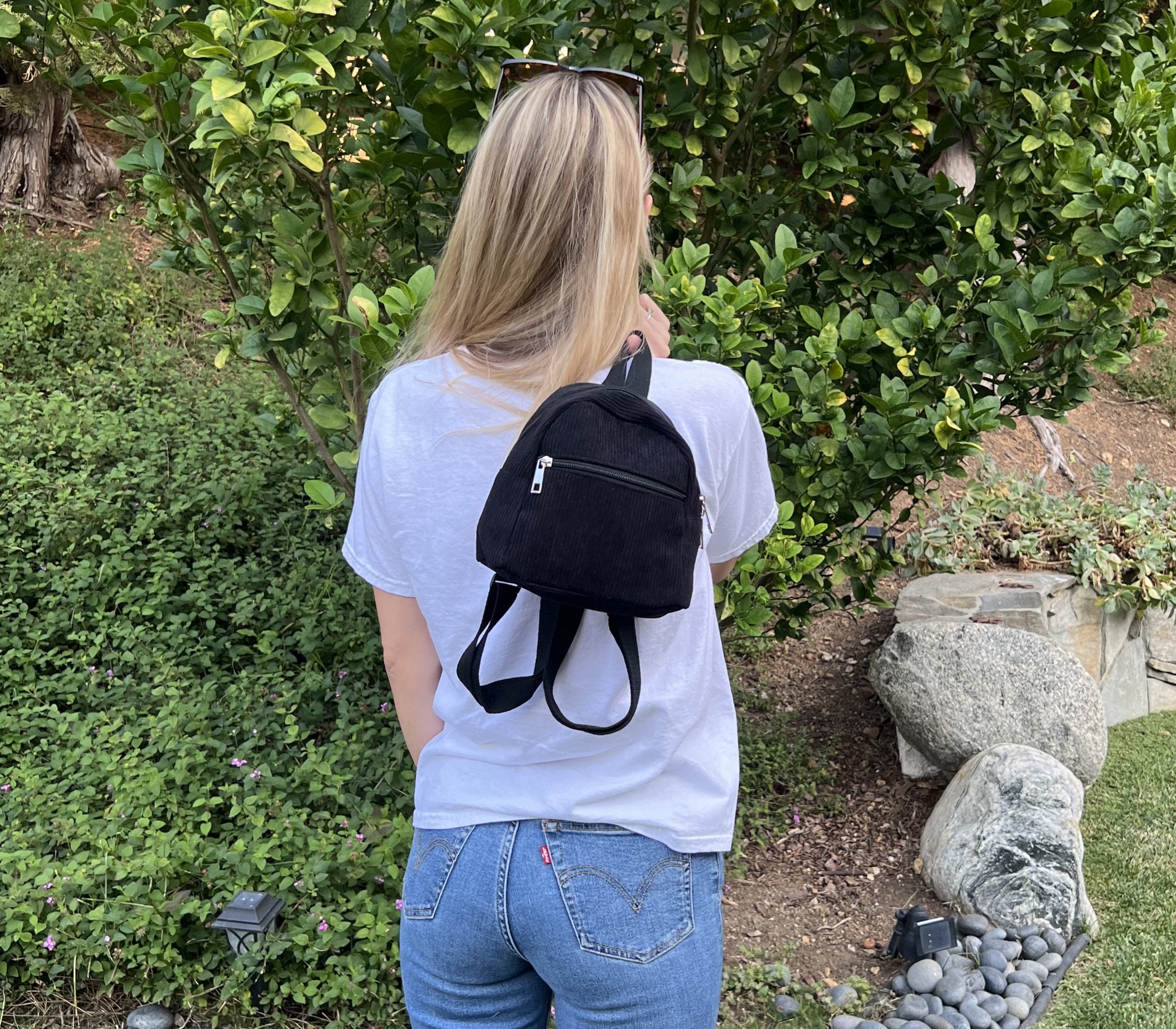 Black Mini Backpack Mini Backpack Purse Small Black Backpack Little ...