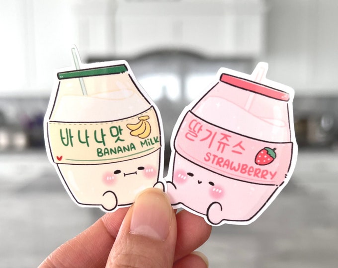 Banana Milk Sticker | Korean Sticker | Korean Cute Sticker | Korean ...