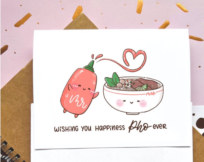 Wedding Card Wishing You Happiness Forever (pho-ever) | Greeting Cards ...