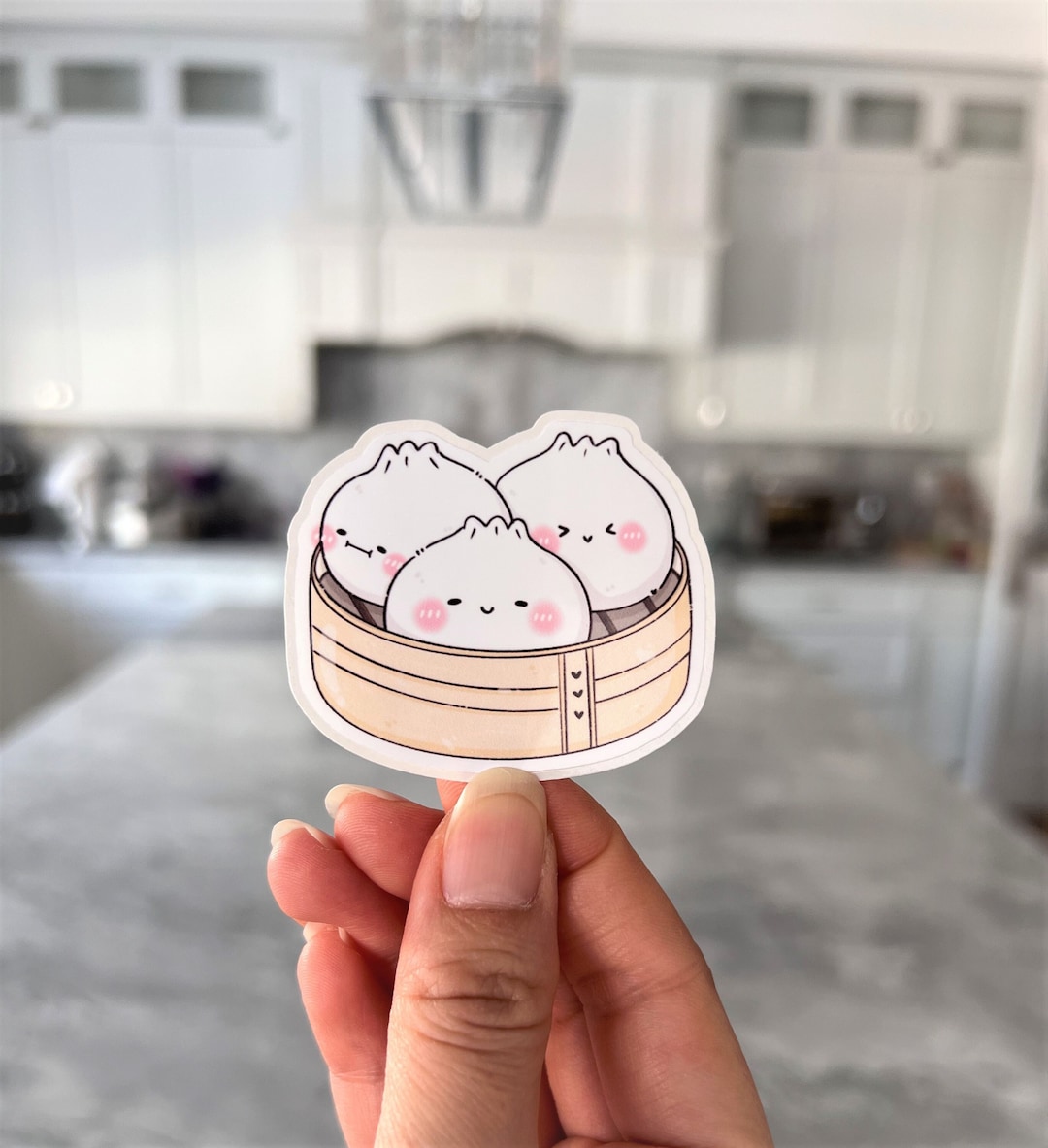 Cute Steamed Buns Stickers | Dim Sum | Asian Food Sticker | Waterproof ...