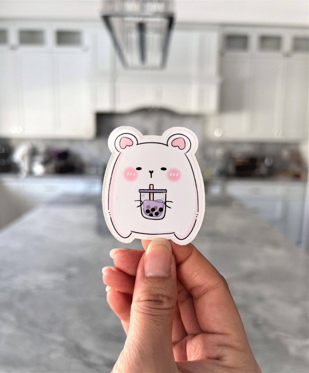 Cute Bubble Tea Sticker | Boba Bear Sticker | Vinyl | Waterproof Bottle ...