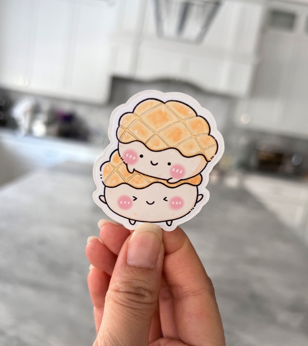 Cute Pineapple Bun Stickers Dim Sum Stickers Asian Food Waterproof ...
