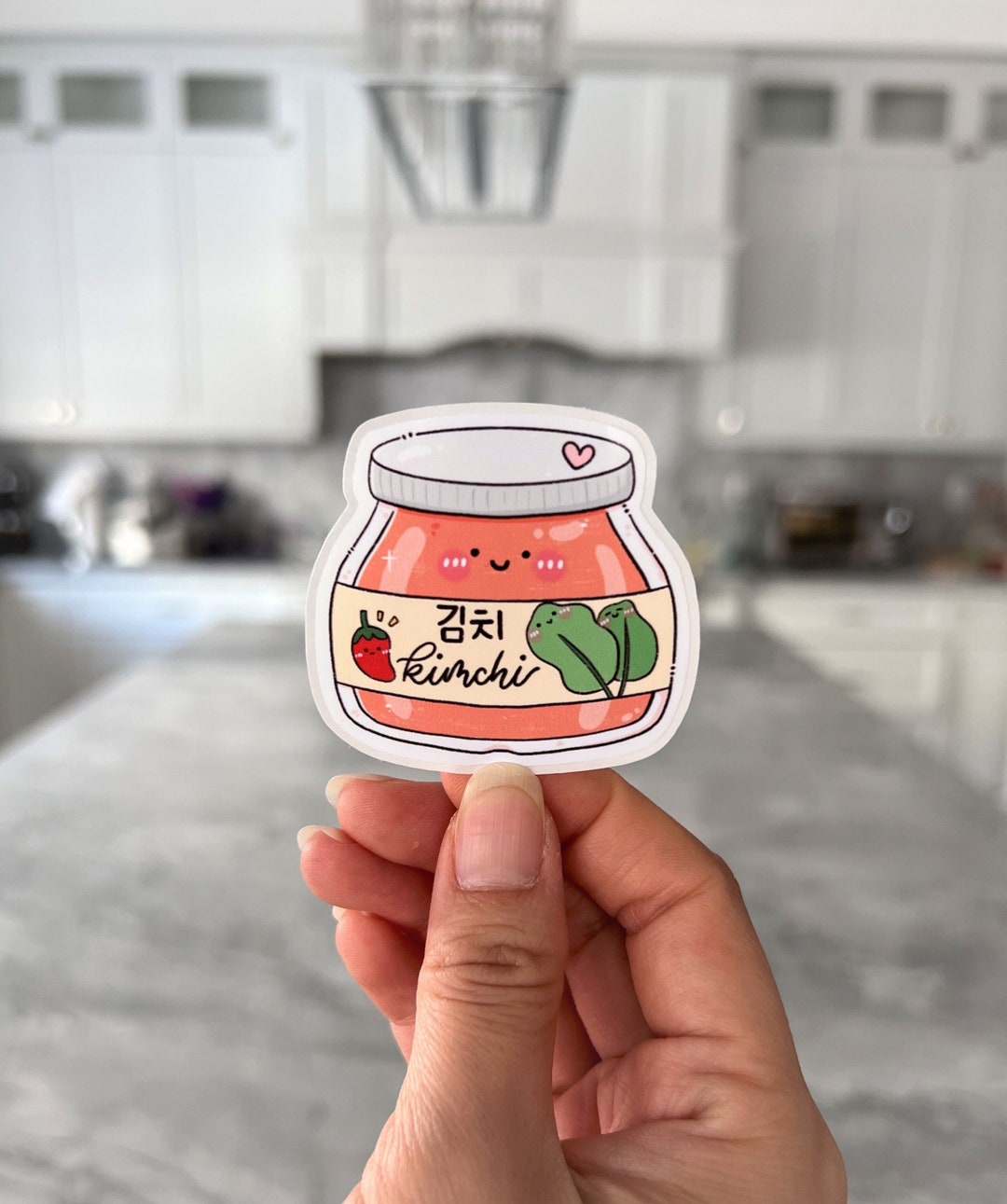 Cute Kimchi Stickers | Korean Food Sticker | Asian Food | Waterproof ...