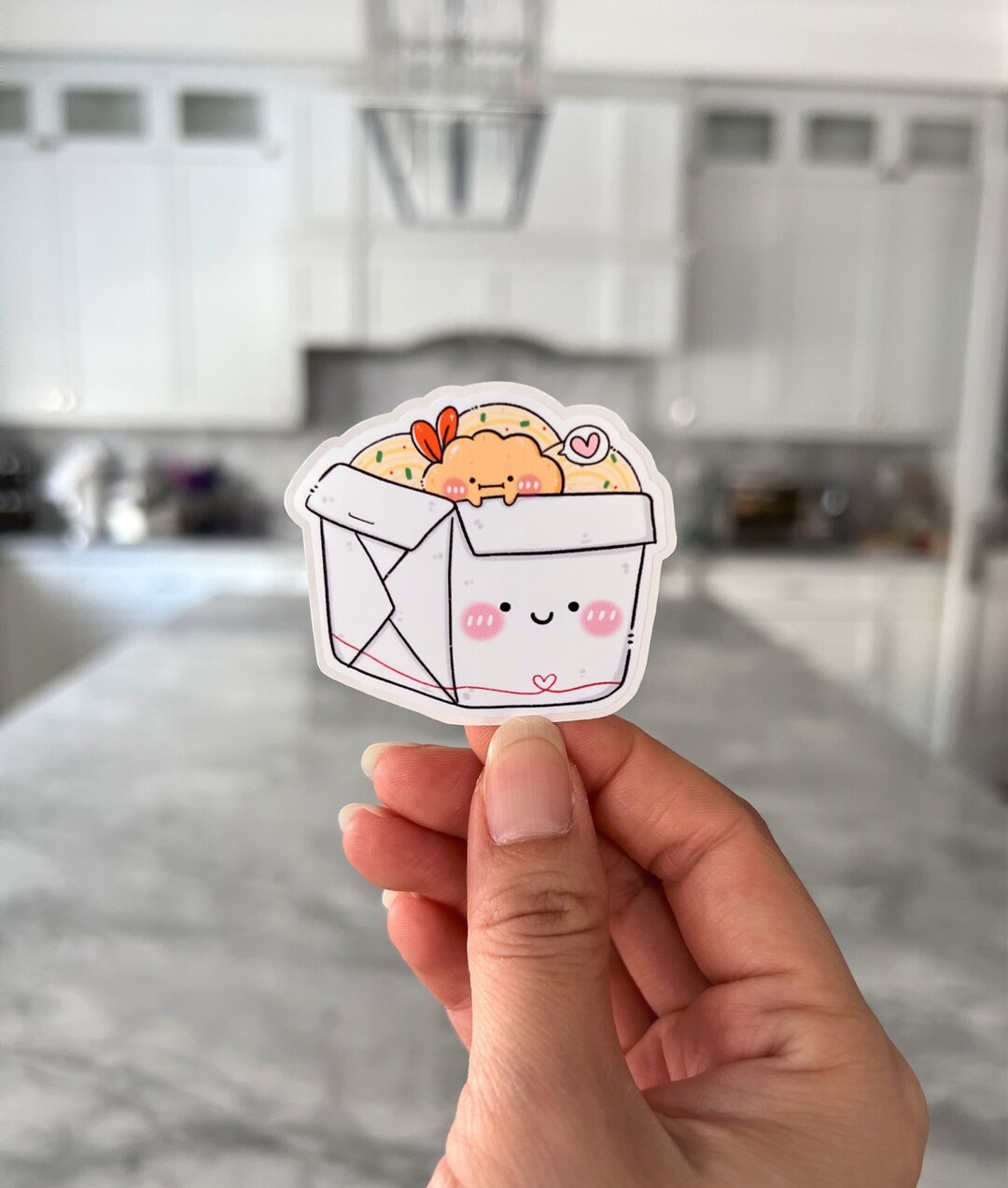 Cute Chinese Take Out Box Sticker | Asian Food | Fried Noodles Sticker ...