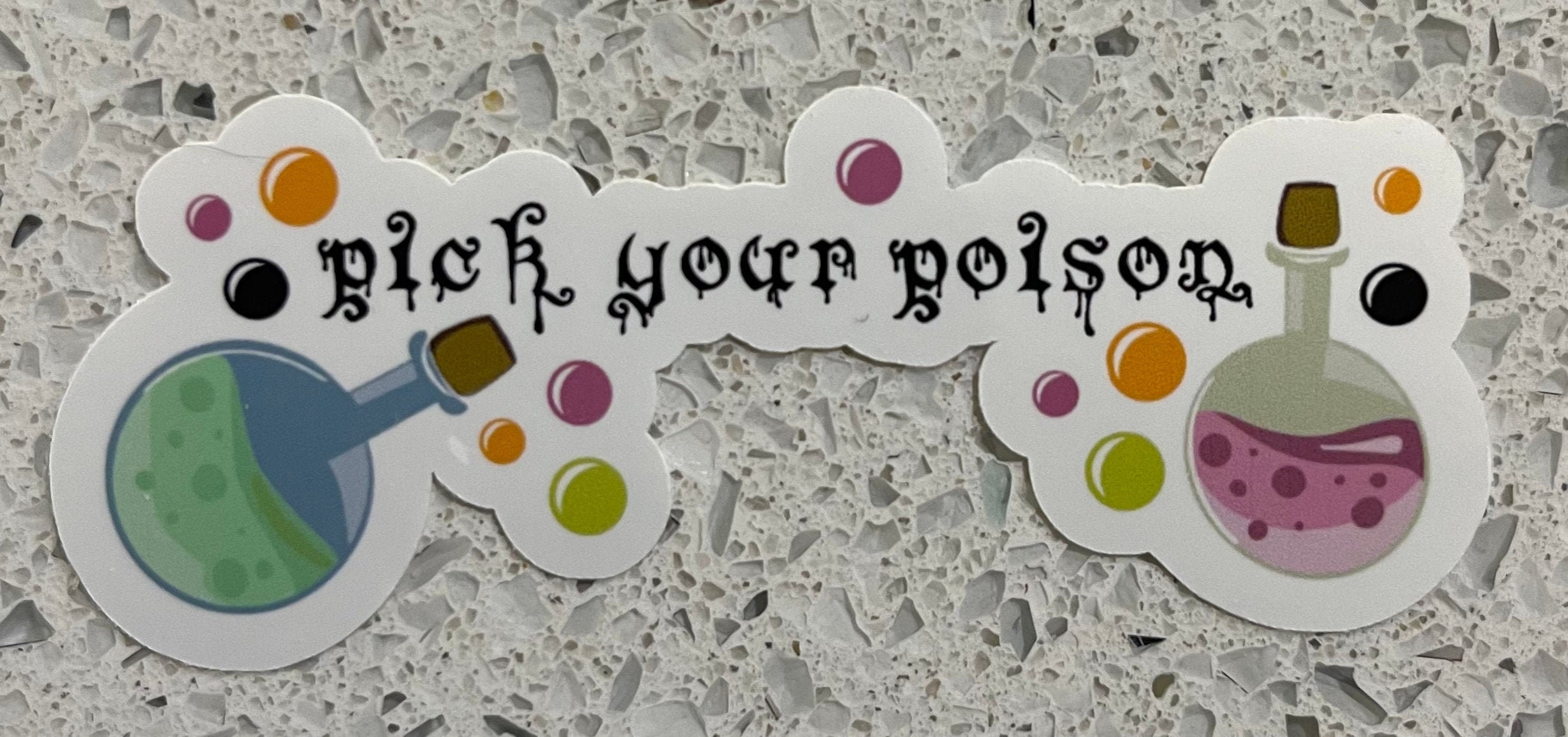 Pick Your Poison Sticker Sticker Sayings Sticker Quotes | Etsy