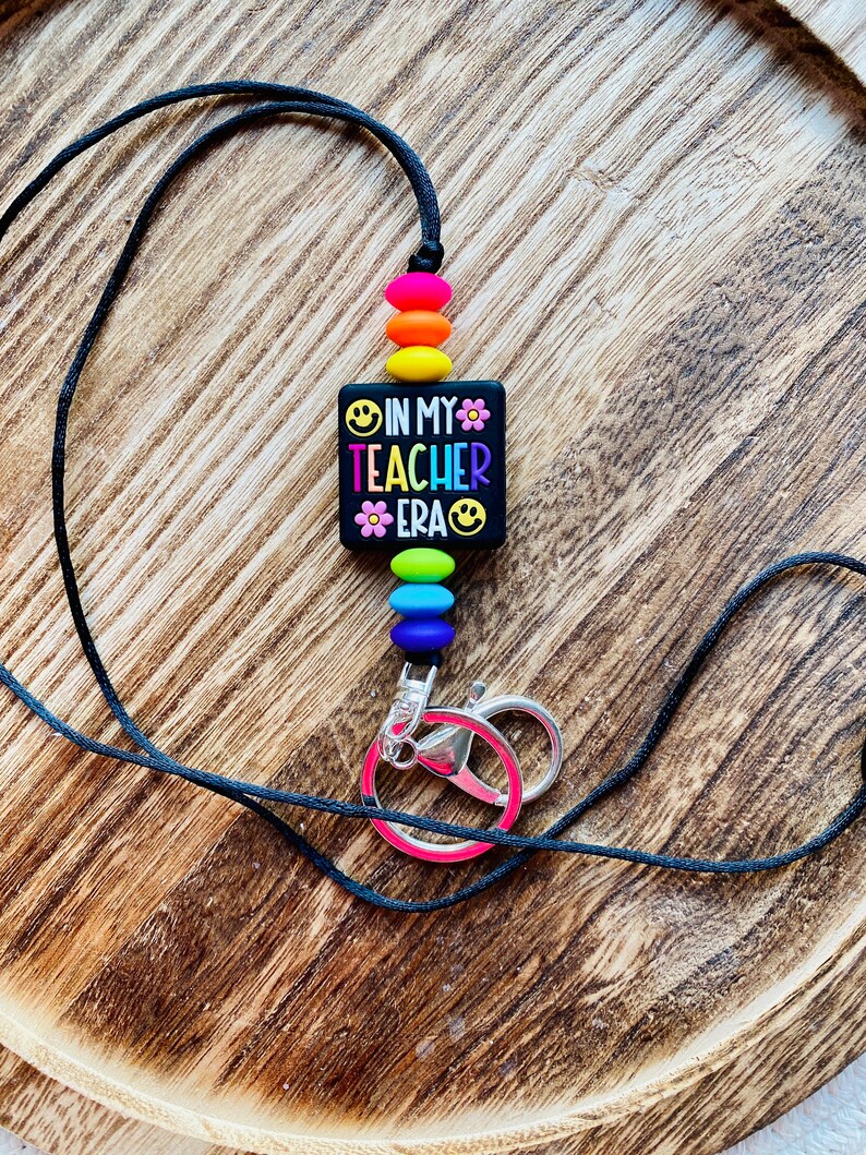 Beaded Lanyard, Teacher Lanyard, Lanyard for Teacher, Teacher ...