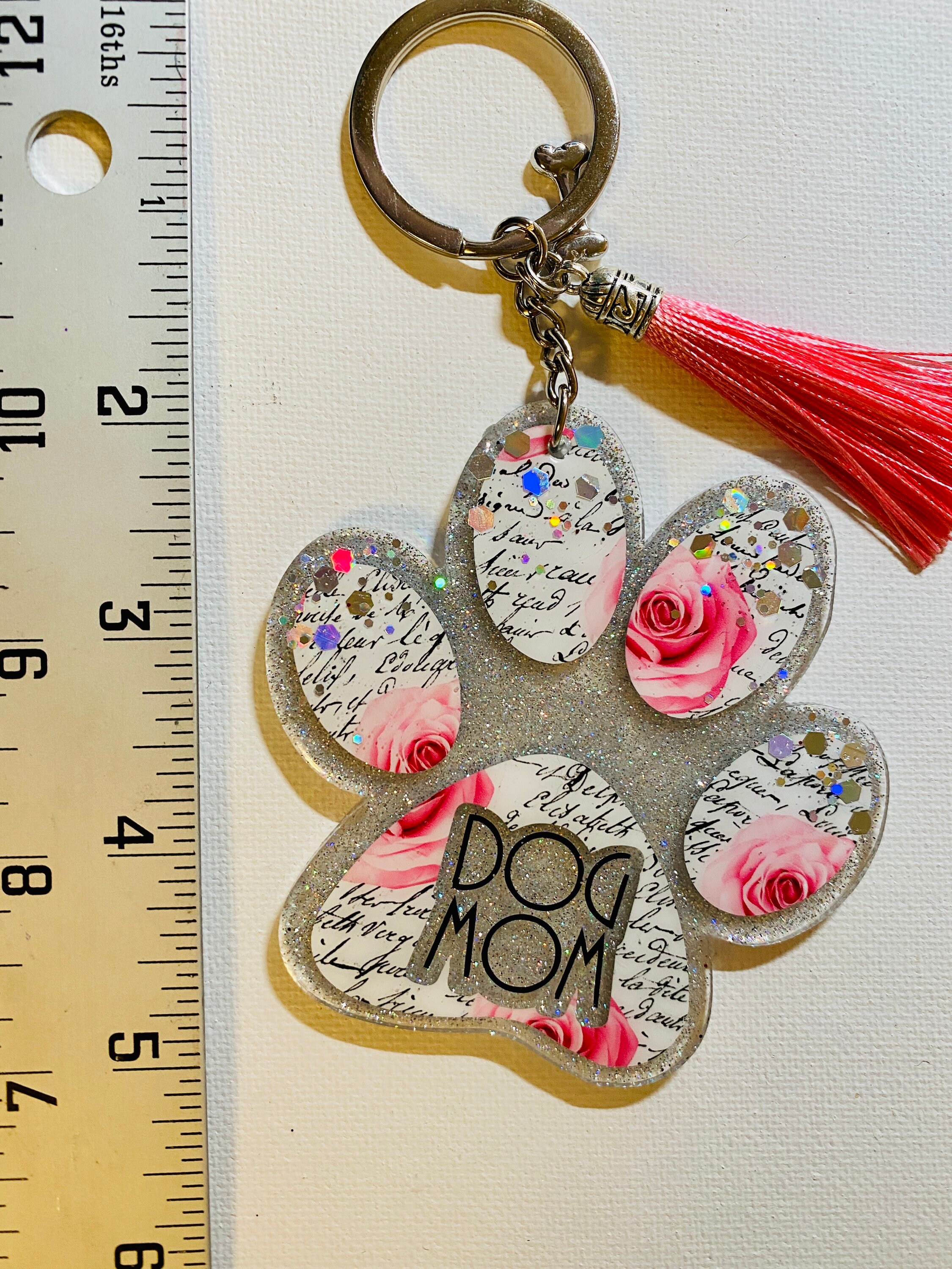 3 Paw Print Keychain Dog Keychain Acrylic Keychain Paw - Etsy