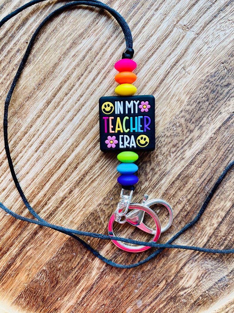 Beaded Lanyard, Teacher Lanyard, Lanyard for Teacher, Teacher ...