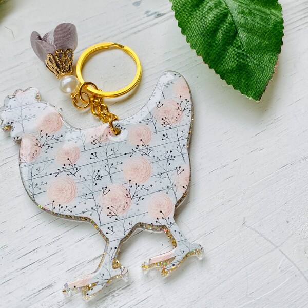 Chicken Key Chain - Etsy