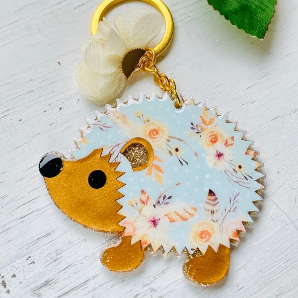 Hedgehog Keychain - Etsy