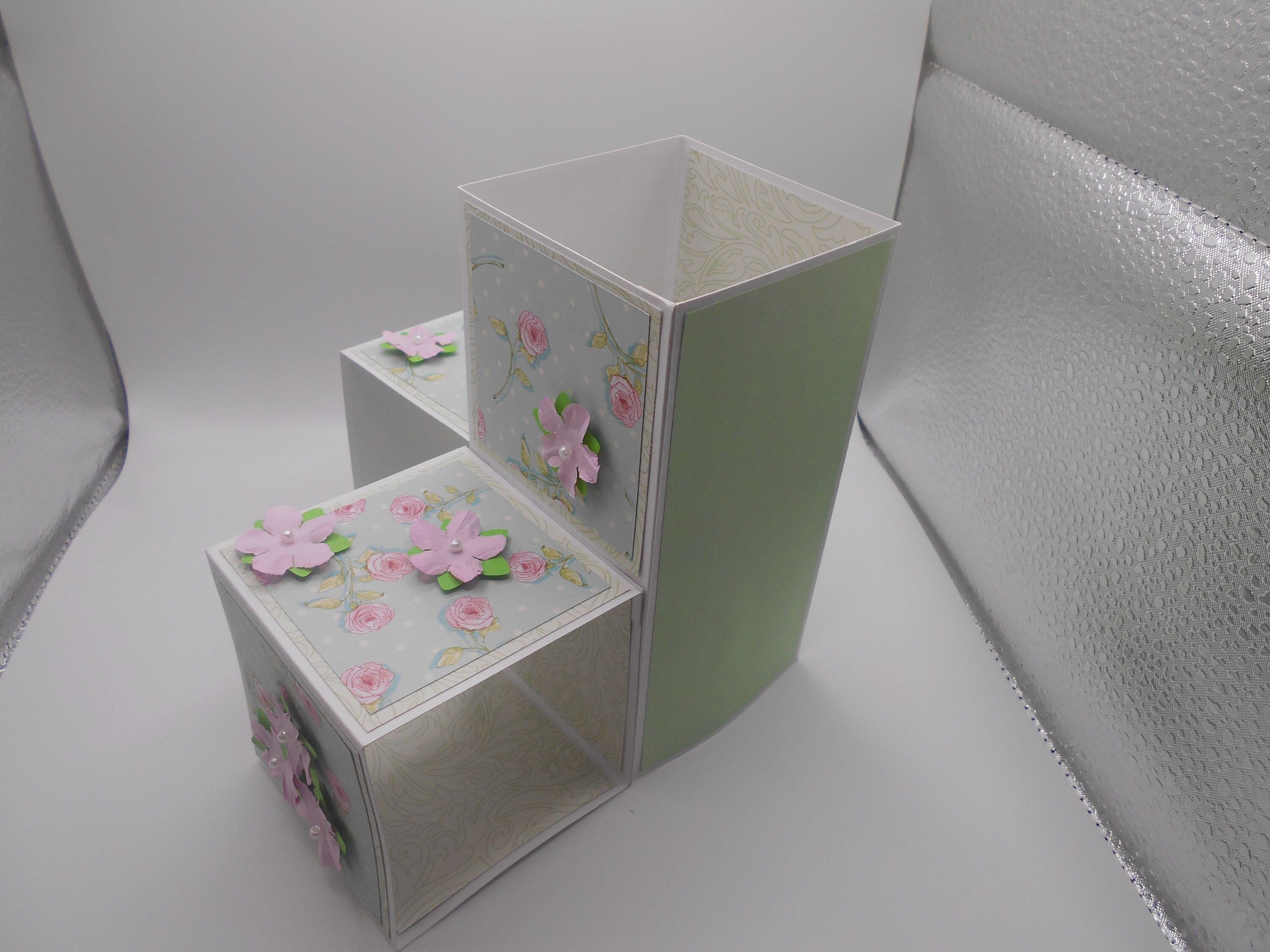 Happy Birthday, 3D Pop Cube Card, Flowers, Unique Card, Handmade Card ...
