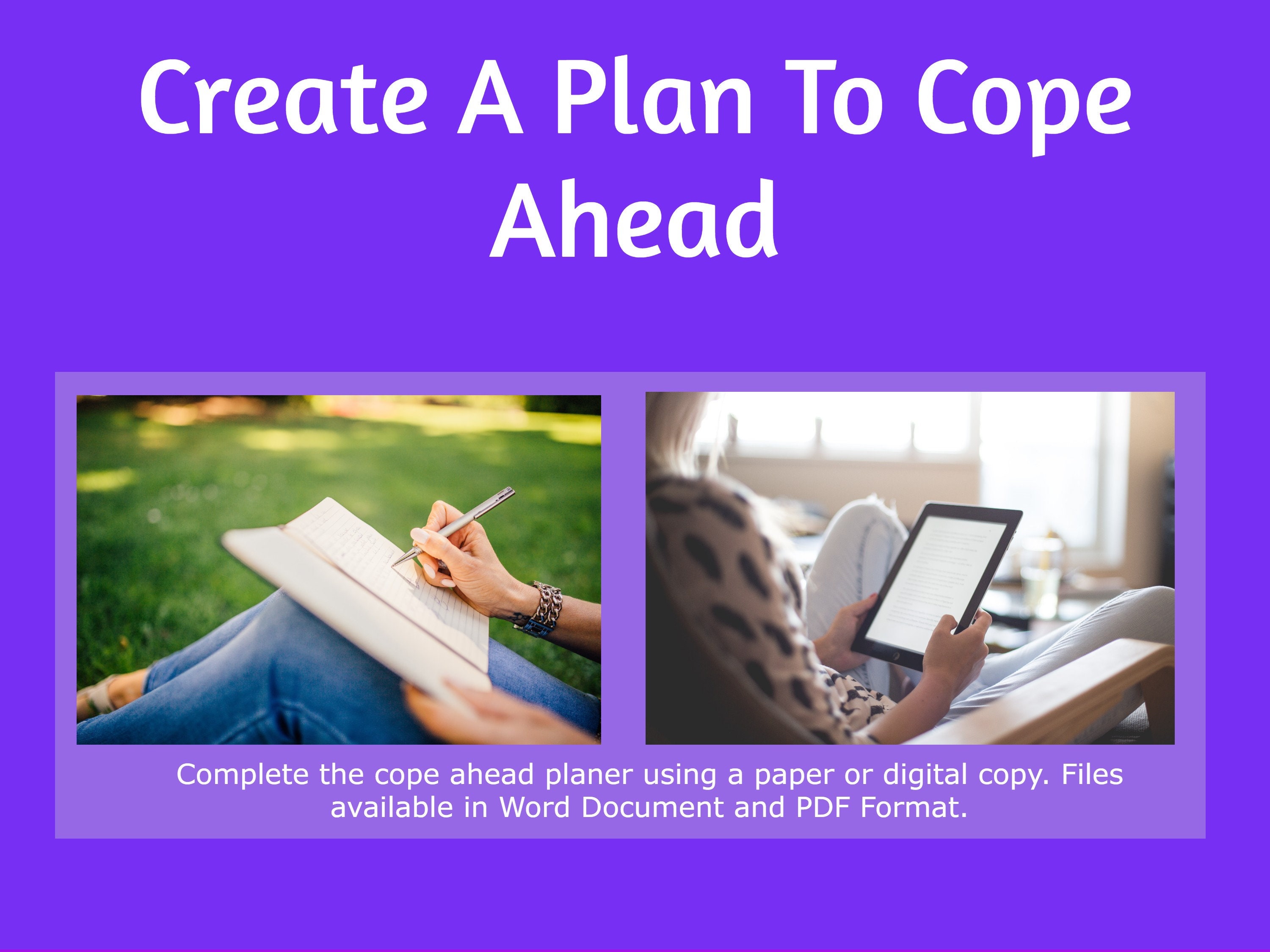 Cope Ahead Planner Create A Plan to Cope Ahead to Avoid - Etsy