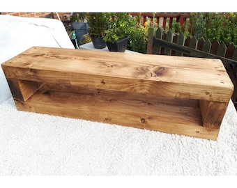 Corner Rustic TV Unit Extra Chunky Solid Wood Stand/cabinet Rustic Oak ...