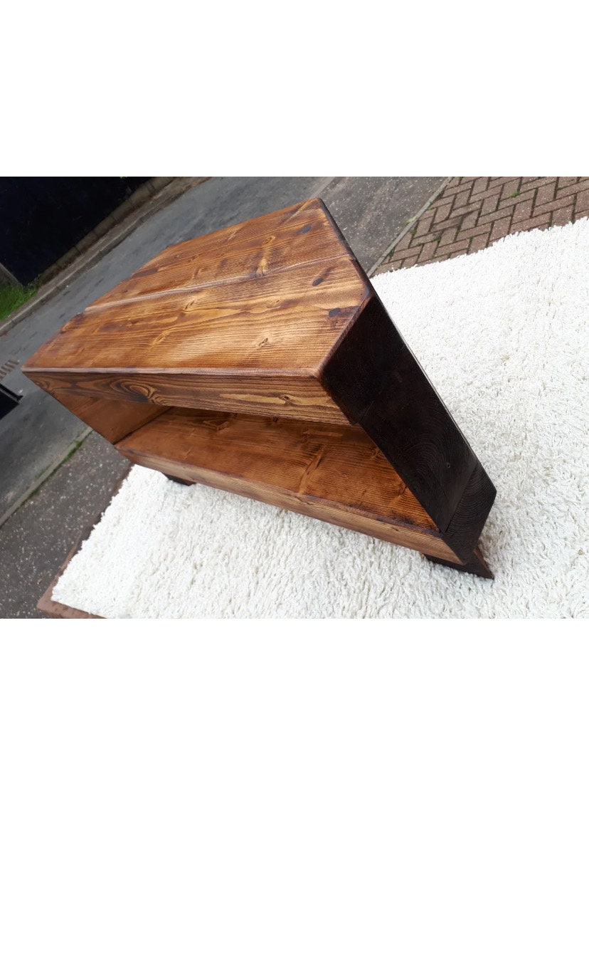 Corner Rustic TV Unit Extra Chunky Solid Wood Stand/cabinet Rustic Oak ...