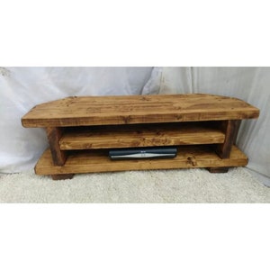 Corner Rustic Pine TV Unit Solid Wood Stand/cabinet Rustic Pine Wax ...