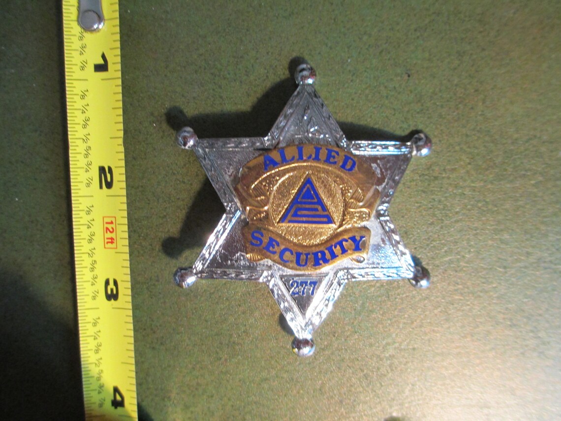 Allied Security badge. Vintage police | Etsy