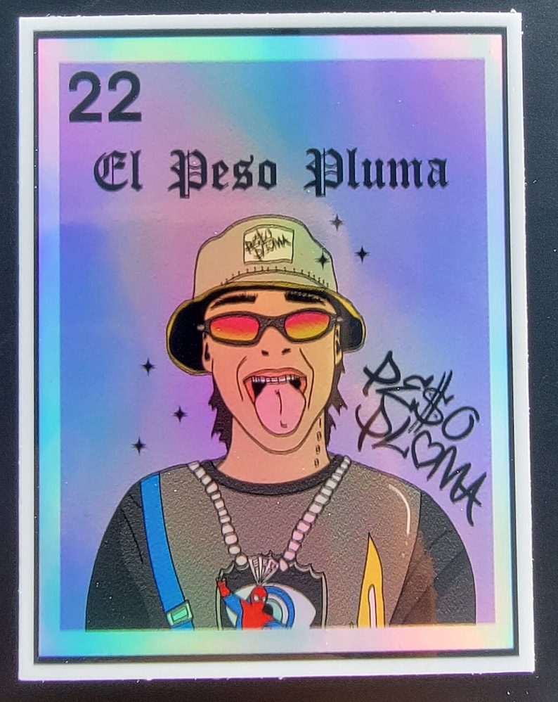 Holographic Peso Pluma Sticker - Etsy