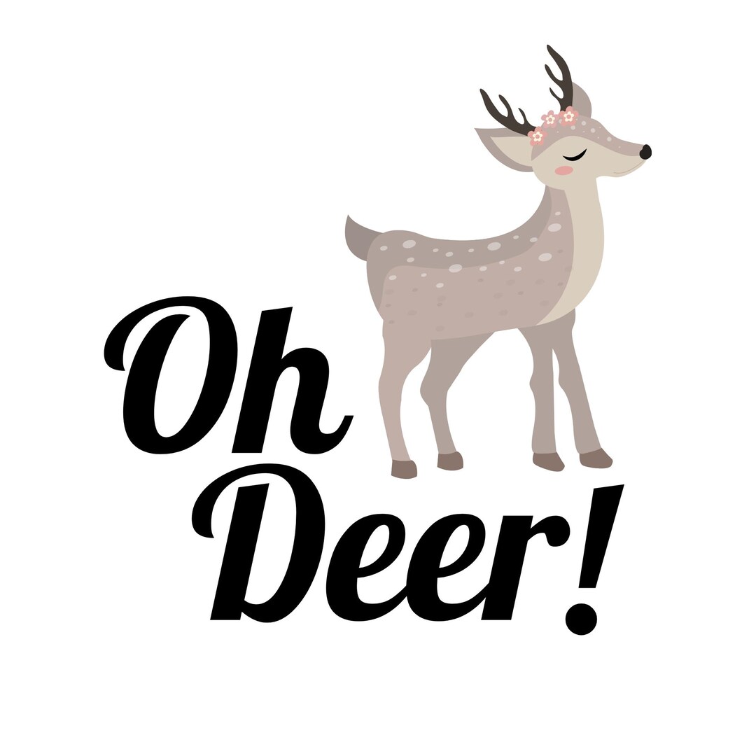 Oh Deer Rustic Deer-themed Digital Art Perfect for Nature Lovers, Cabin ...