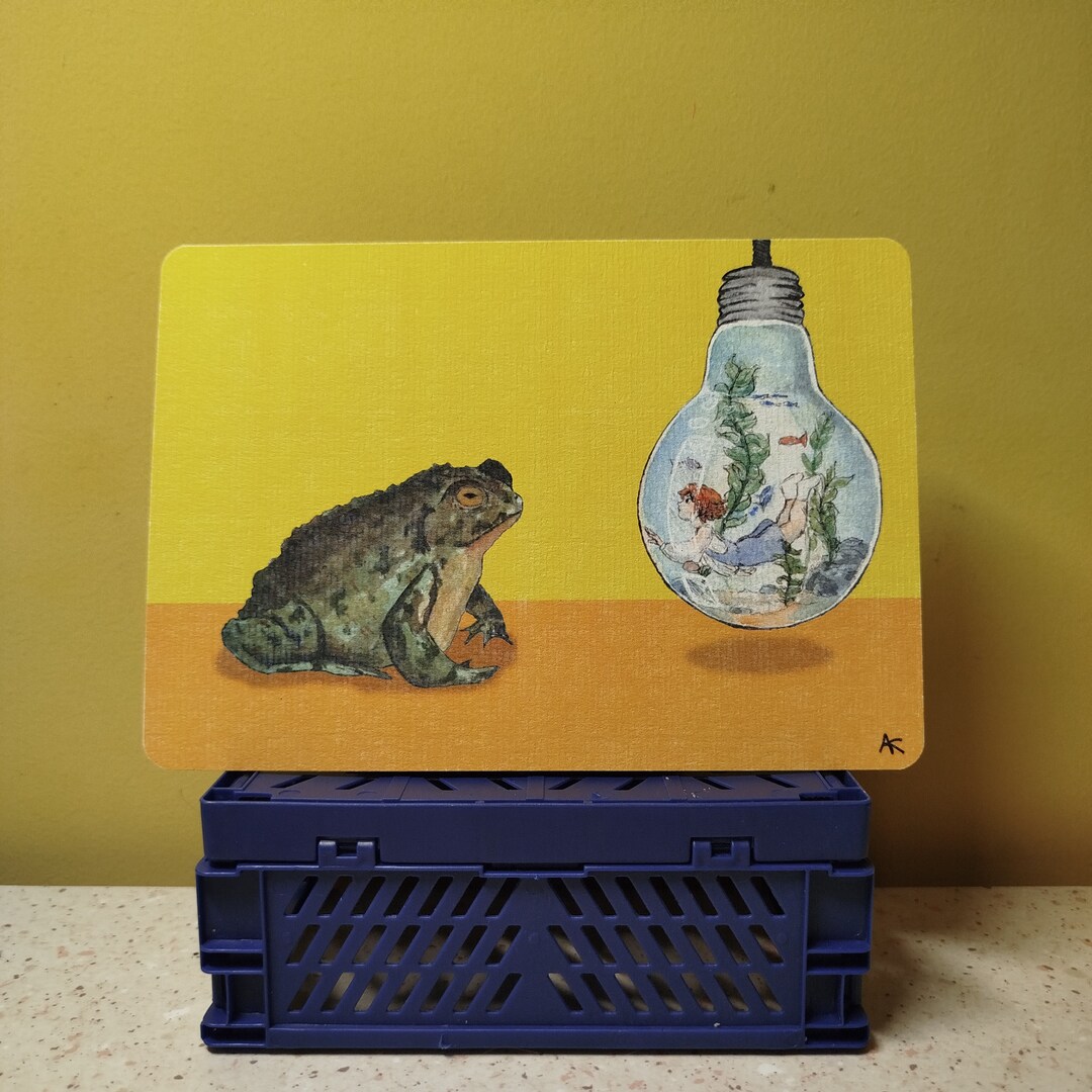 Print Toad and Girl - Etsy