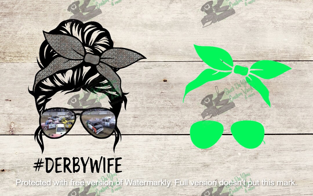 Messy Bun Derby Wife SVG - Etsy