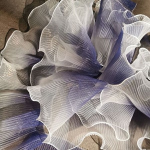 Sheer Pleated Ruffle, 15cm Wide 3D Folds Ruffle Organza, Designer ...